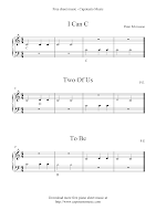 Basic piano, I Can C, piano sheet music for beginners