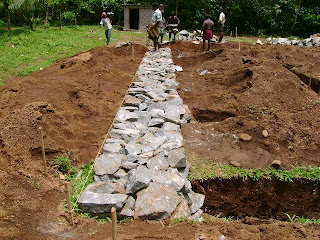 Kerala Architecture and House construction: Rubble work for Foundation ...