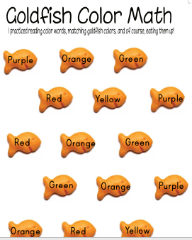 K: double stuffed: Goldfish Color Math
