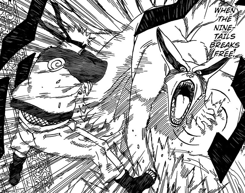 seicloud: Komik Naruto 496;Naruto ft. bee vs Kyuubi
