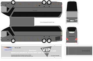 SP. Papel Modelismo: PaperCraft - Ônibus - STARLINER (VIP CLASS).