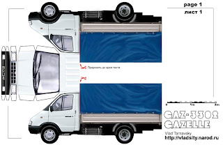 SP. Papel Modelismo: PaperCraft - Caminhão - GAZ-3302 "GAZelle"