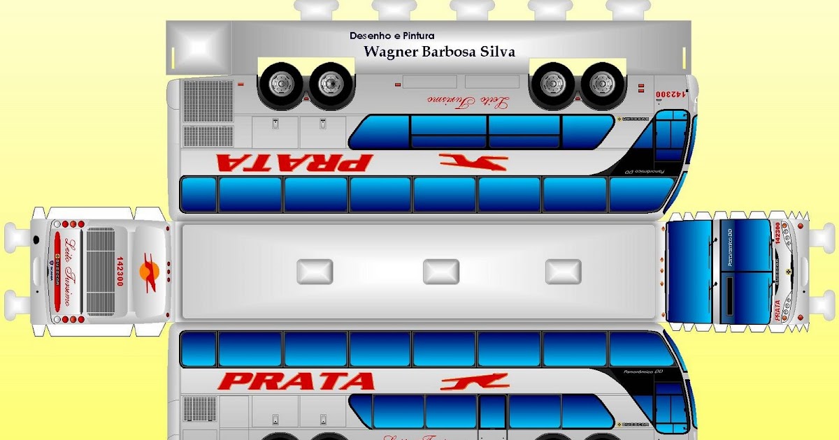 SP. Papel Modelismo: PaperCraft - Ônibus - Expresso de Prata