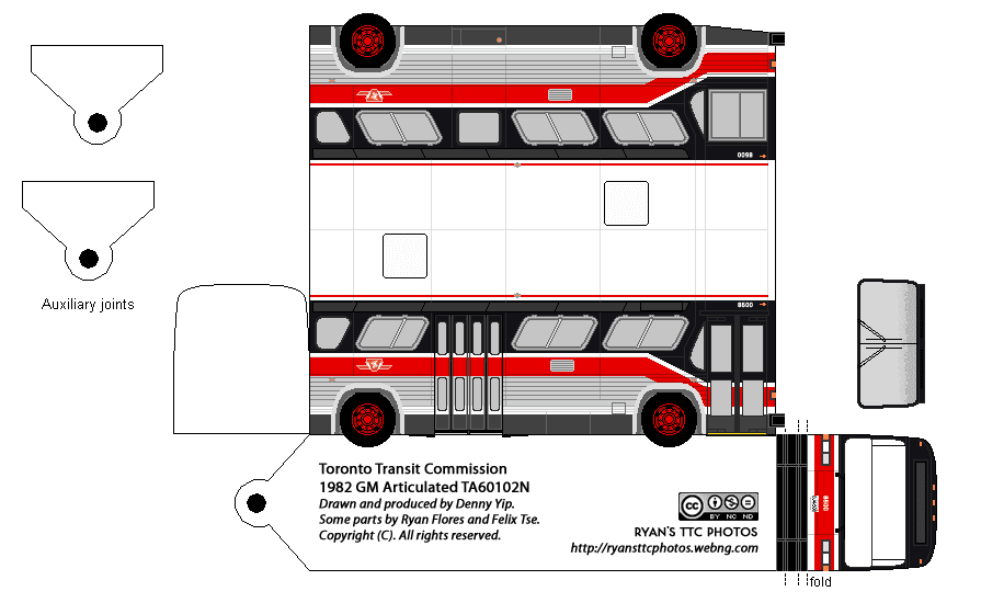 SP. Papel Modelismo: PaperCraft - Toronto Transit Commission Articulated