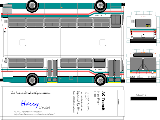 SP. Papel Modelismo: PaperCraft - AC Transit bus