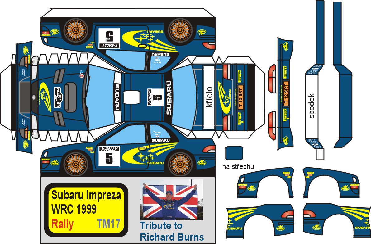 SP. Papel Modelismo: PaperCraft - Subaru Impreza WRC