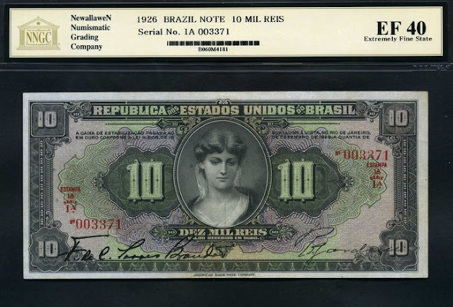 Brazilian banknotes 10 Mil Reis banknote 1926 Gold Certificate|World ...