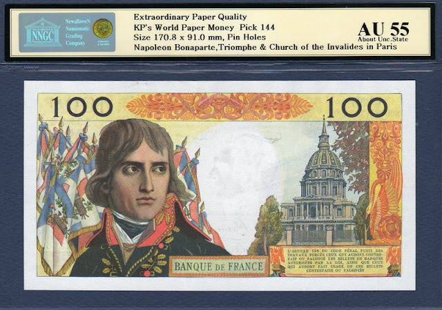 France banknotes 100 New Francs banknote 1963 Napoleon Bonaparte|World ...