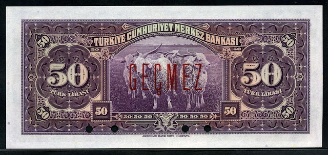 Turkey banknotes 50 Turkish Lira banknote of 1930|World Banknotes ...