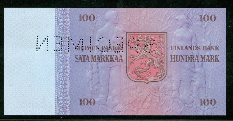 Finland 100 Finnish Markka banknote 1976|World Banknotes & Coins ...