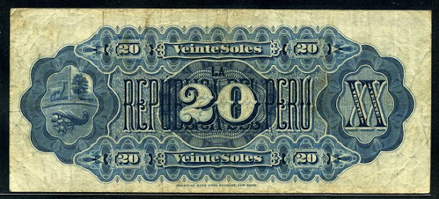 Peru 20 Soles banknote of 1879|World Banknotes & Coins Pictures | Old ...