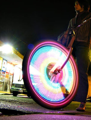 Ride the Machine: Monkey Electric's wheel lighting system.