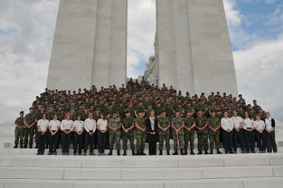 Military Mom at Home: 205 Canadian Forces Members Visit Vimy Ridge