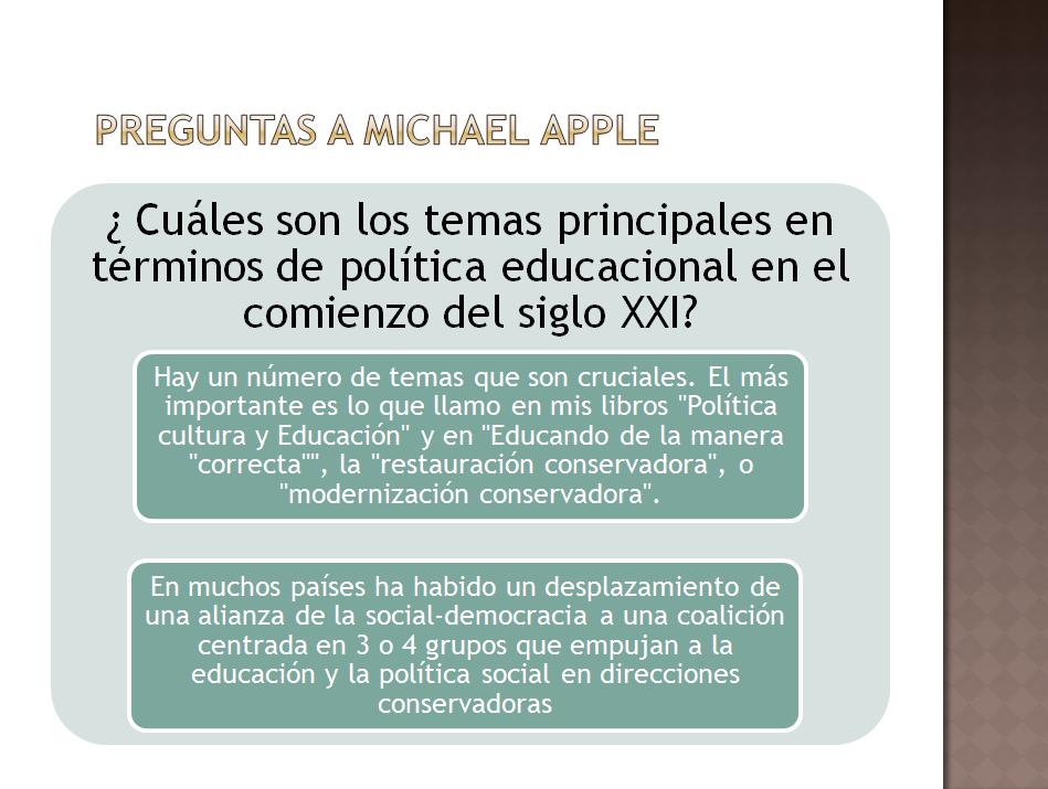 El ágora pedagógica: Michael W. Apple