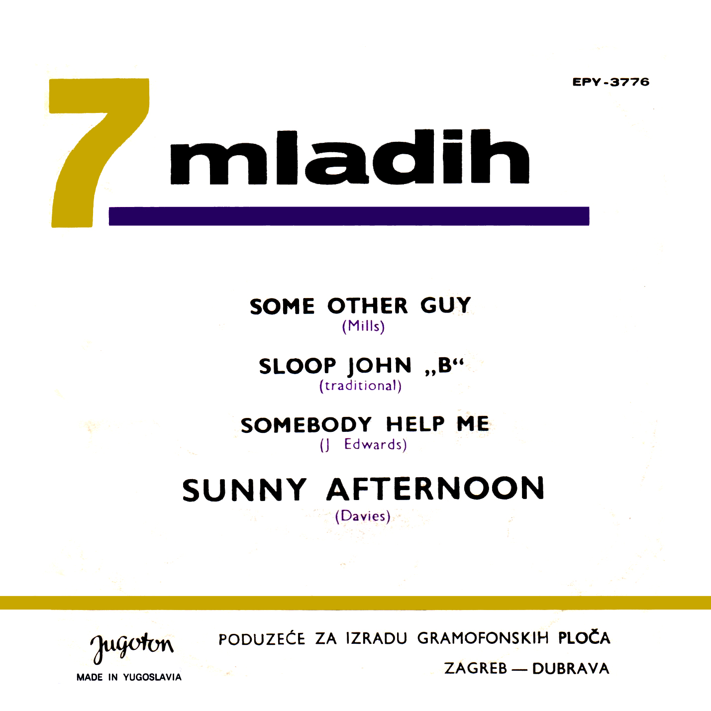 7 MLADIH - Some Other Guy (1967) EP
