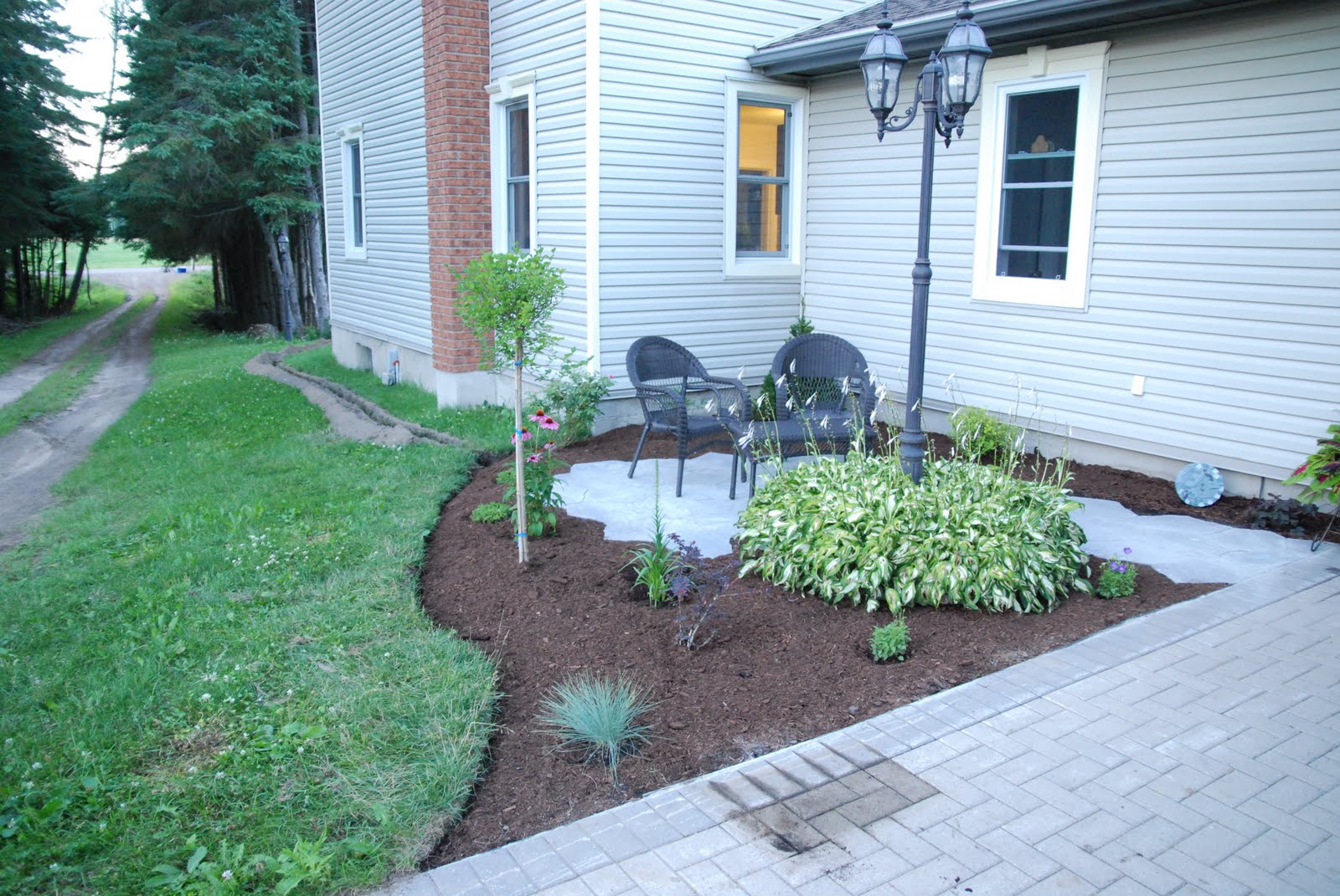 NEW GARDENS AT THE FARM: Kitchen Corner Patio Garden