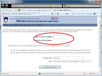 Uvod v informatiko: Kako poteka zahtevek ter prevzem digitalnega potrdila pri sigen-ca?