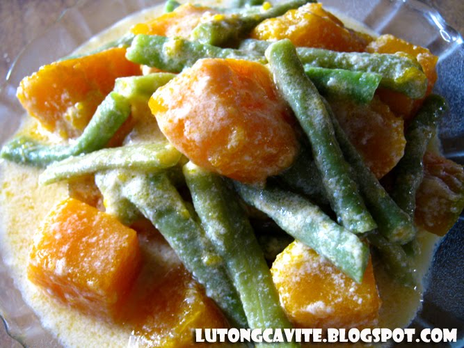 Lutong Cavite : Ginataang Sitaw Kalabasa