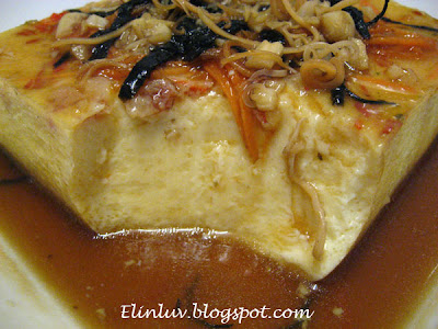 Elinluv's Tidbits Corner: Savoury Tofu With Japanese Seaweed Topping