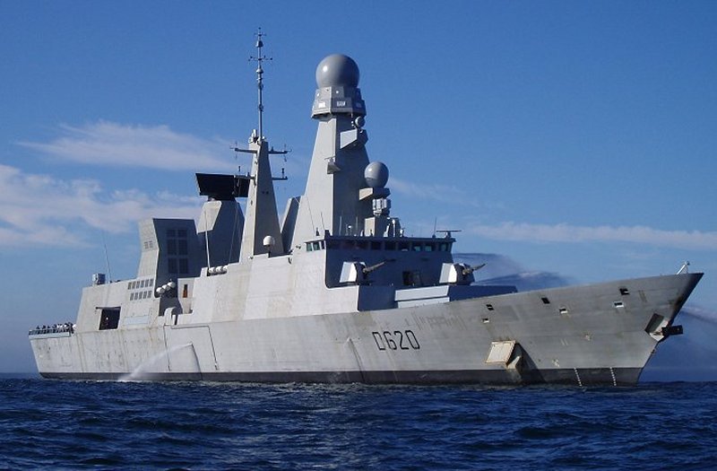 French Forbin (D620) Class Frigates Anti Air Missile System (PAAMS ...