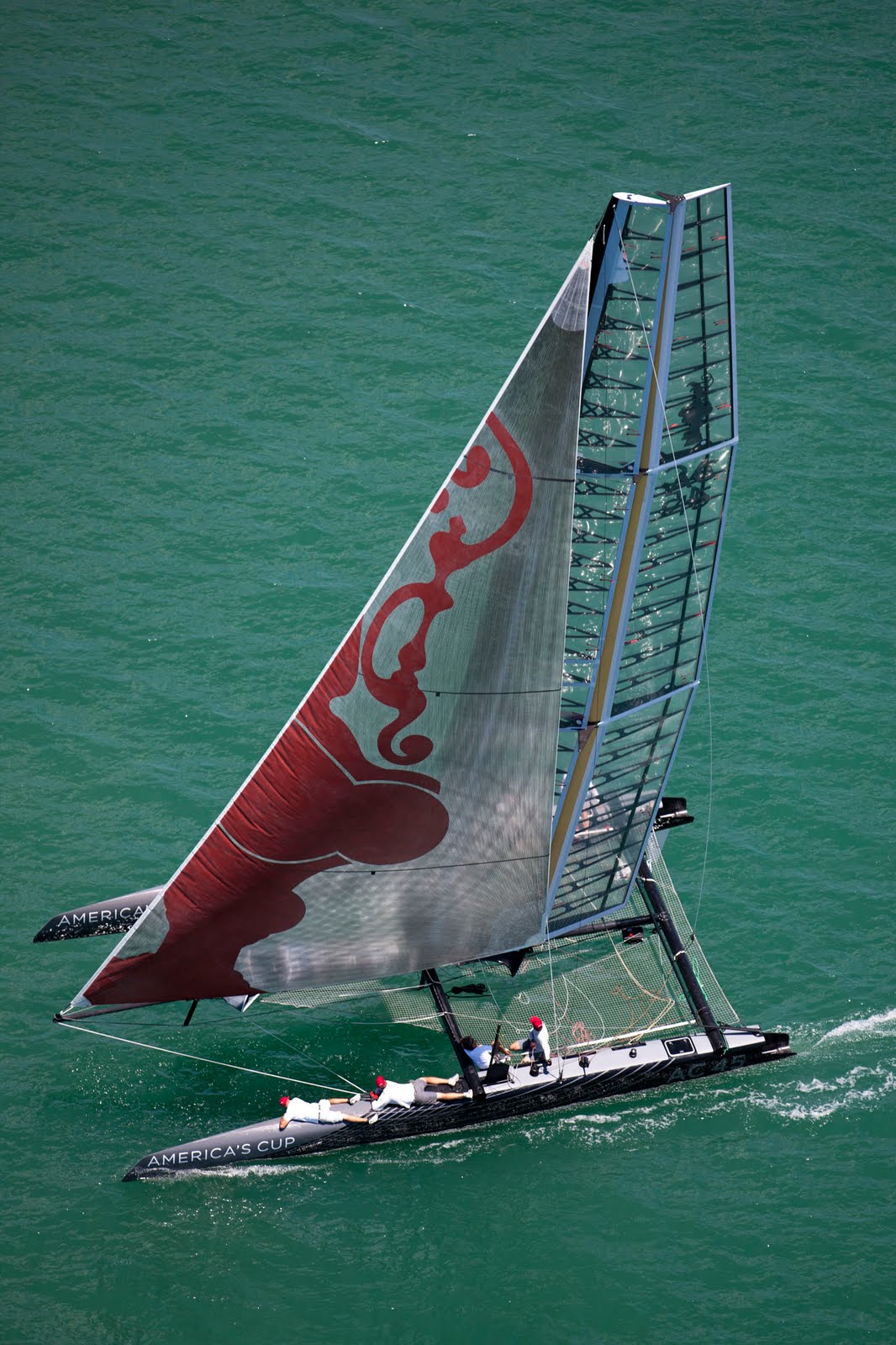 SailRaceWin: America's Cup: First Aerial Images of the AC45 in Auckland