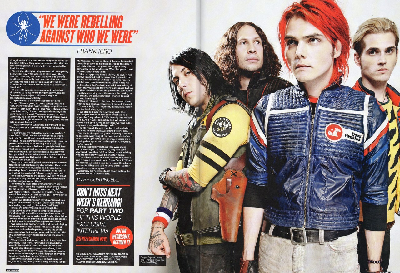 MY ROMANCE is CHEMICAL: KERRANG! MAGAZINE'S INTERVIEW WITH MY CHEMICAL ...