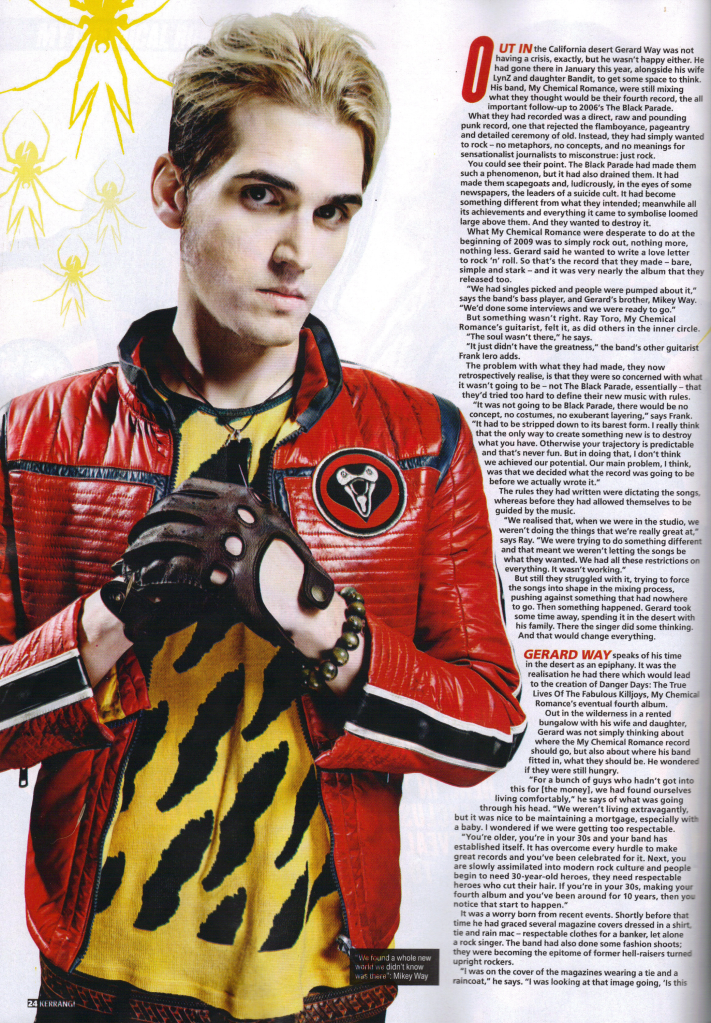 MY ROMANCE is CHEMICAL: KERRANG! MAGAZINE'S INTERVIEW WITH MY CHEMICAL ...