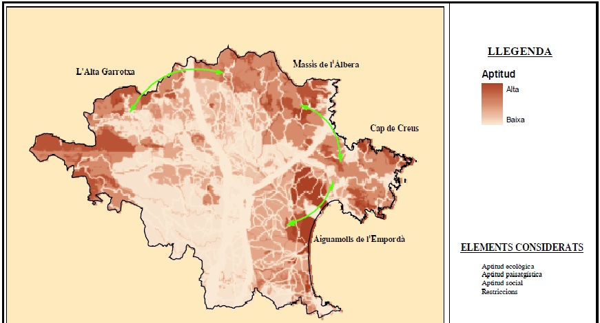 Master a la Boloñesa: Mapa de aptitud del Alt Empordà
