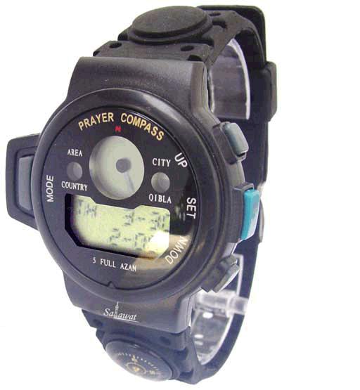 Jam Kiblat Dan Azan Untuk Umat Islam: Qibla And Auto Azan Wrist Digital ...