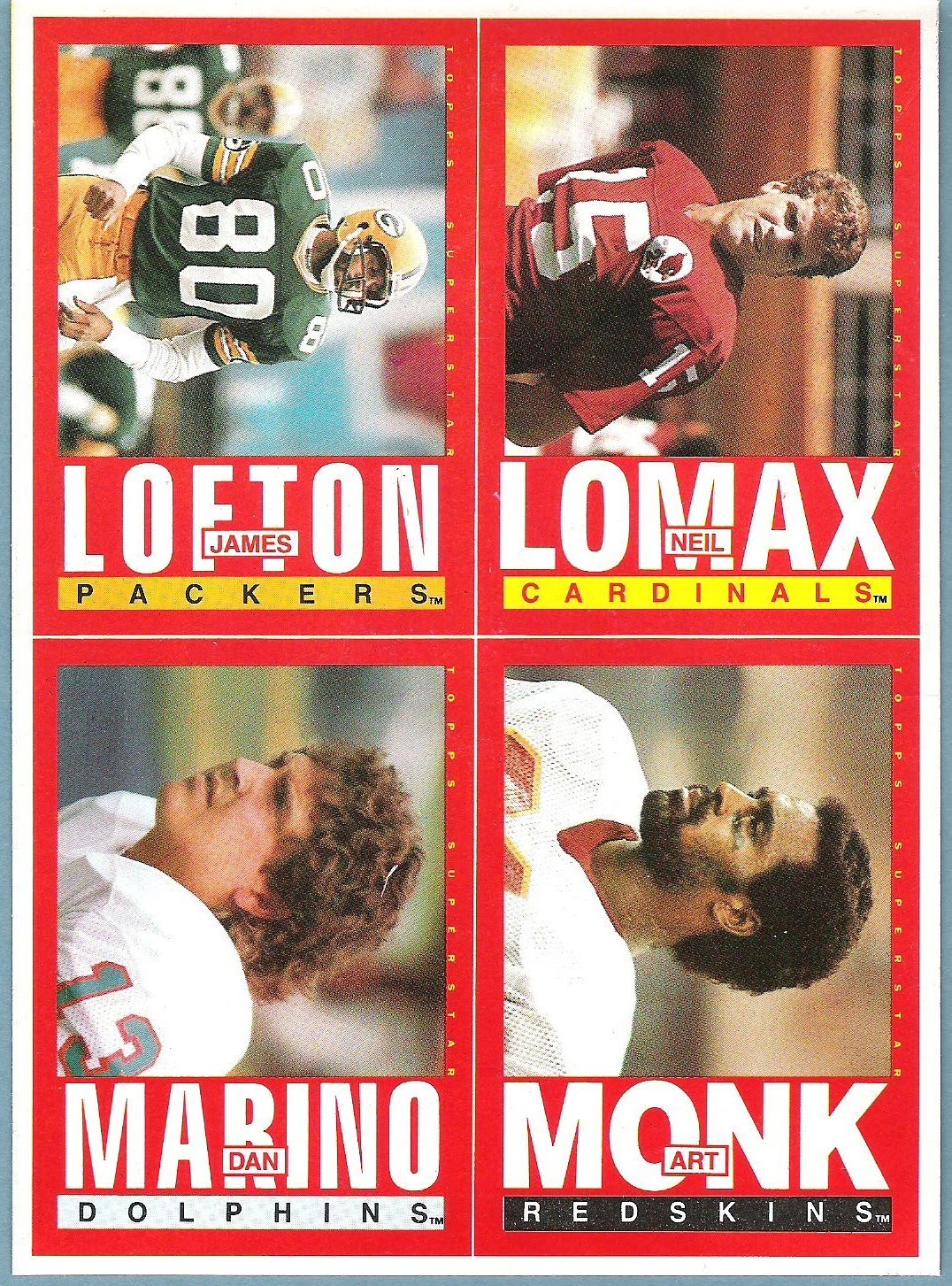The Fleer Sticker Project: 1985 Topps Football Box Bottom Panels