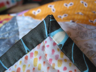 Dining Room Empire: Bindings - Attaching, Mitering, and Hand Sewing - A Tutorial