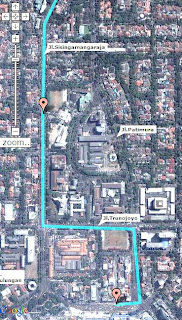 Batavia Busway: Denah rute di Google Map