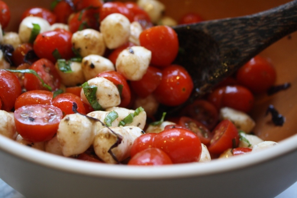 carolynn's recipe box: Tomato Bocconcini Salad with Fresh Basil & Balsamic
