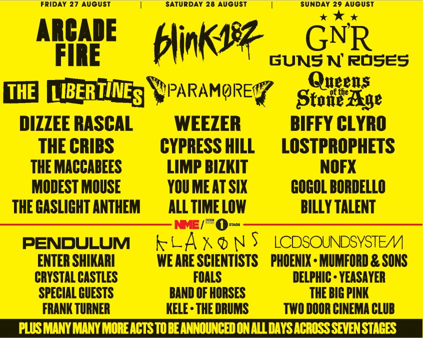 .: Leeds Festival Line-up 2010, Blink-182, LCD-Soundsystem, Band Of ...