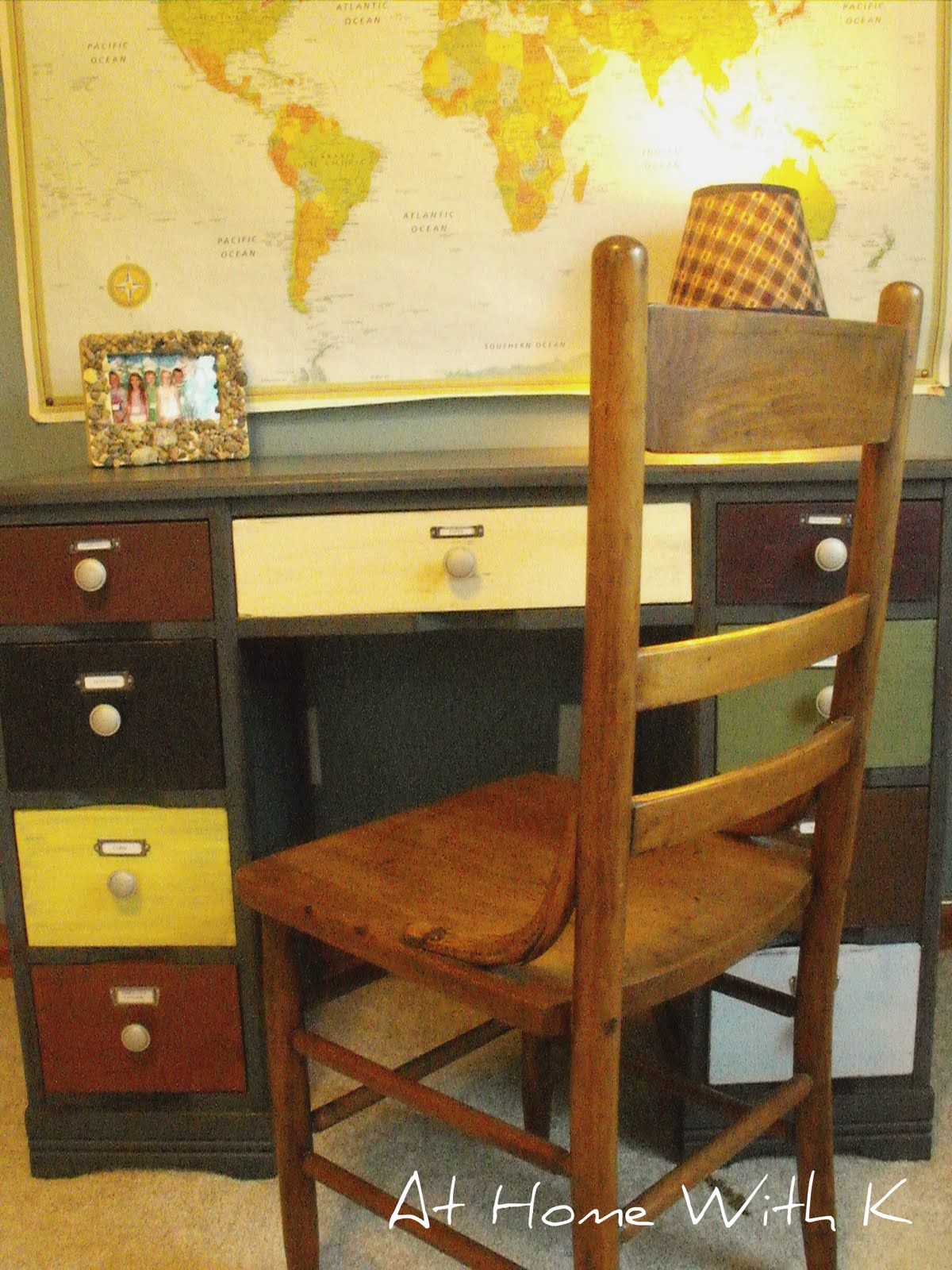 Colorful Kids Desk: Guest Project | Remodelaholic