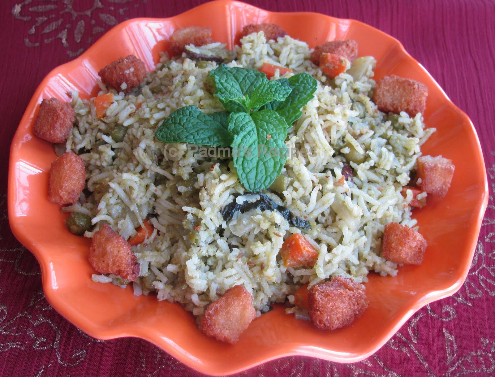 Padma's Recipes: VEGETABLE PALAV