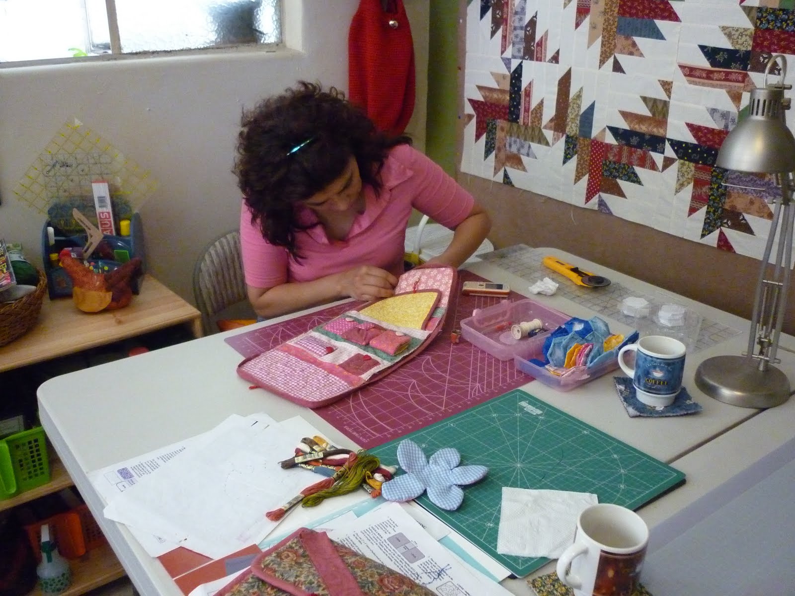 Quilting Schoolhouse: El costurero terminado!