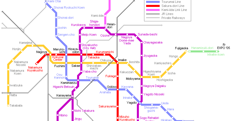 Nagoya Subway Map