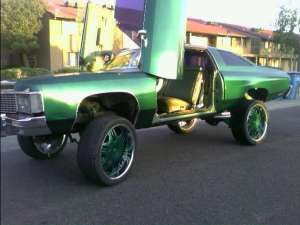 donk 1974 impala: 1974 Chevy Impala DONK lifted w/ 24" wheels and Lambo ...