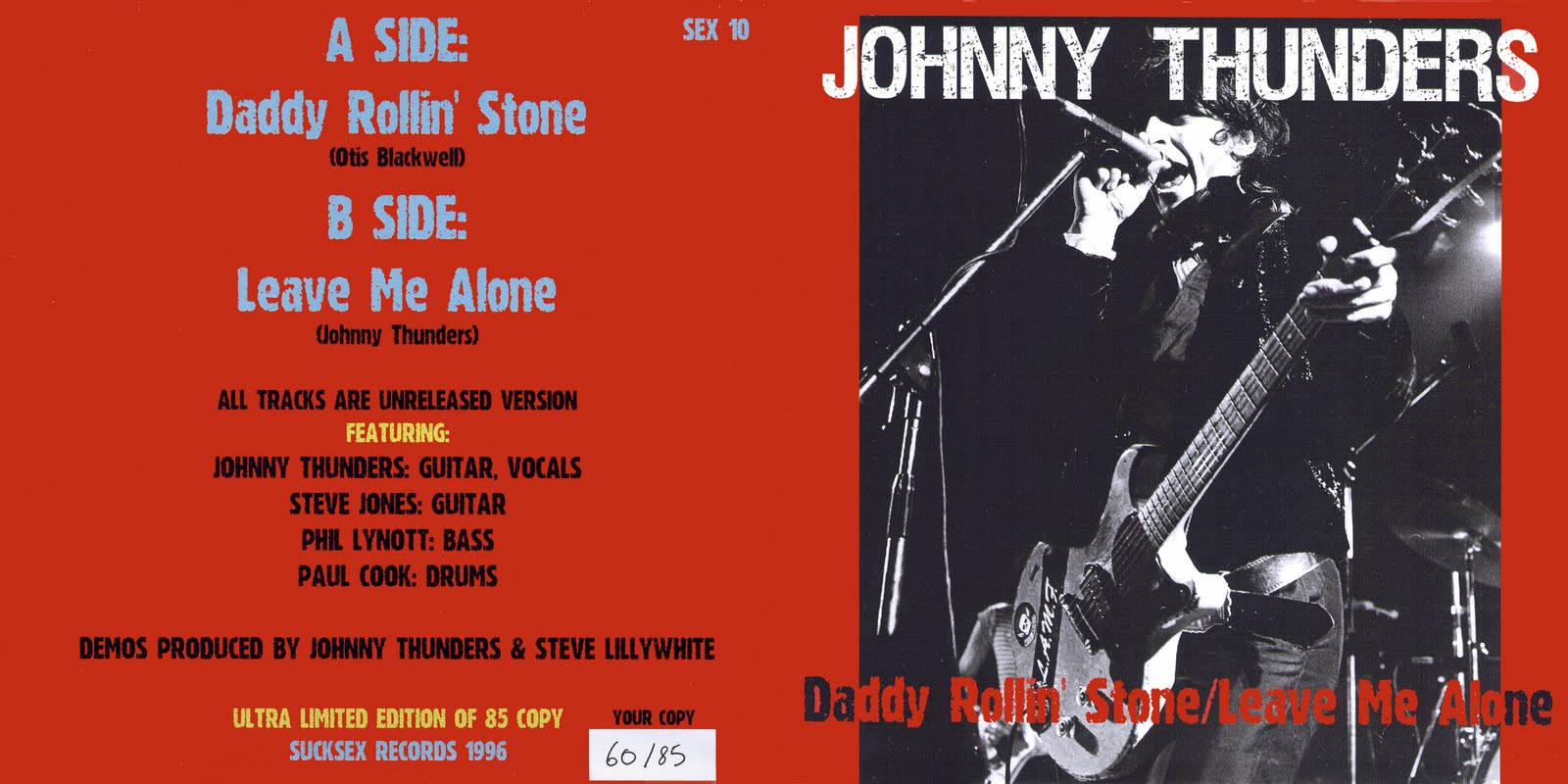 SONS OF THE DOLLS: JOHNNY THUNDERS - Daddy Rollin' Stone (demo)