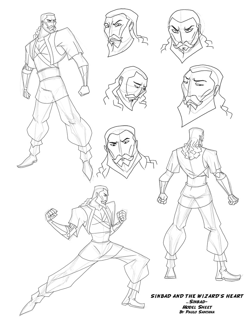 RACKET-PUNCH!: Sinbad And The Wizard's Heard Assignment 3: Model Sheets