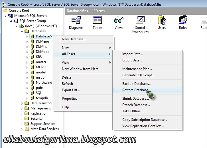 Cara Backup-Restore Database SQL Server | TRIK INOVATIF DAN GRATISAN Cara Backup-Restore Database SQL Server | TRIK INOVATIF DAN GRATISAN