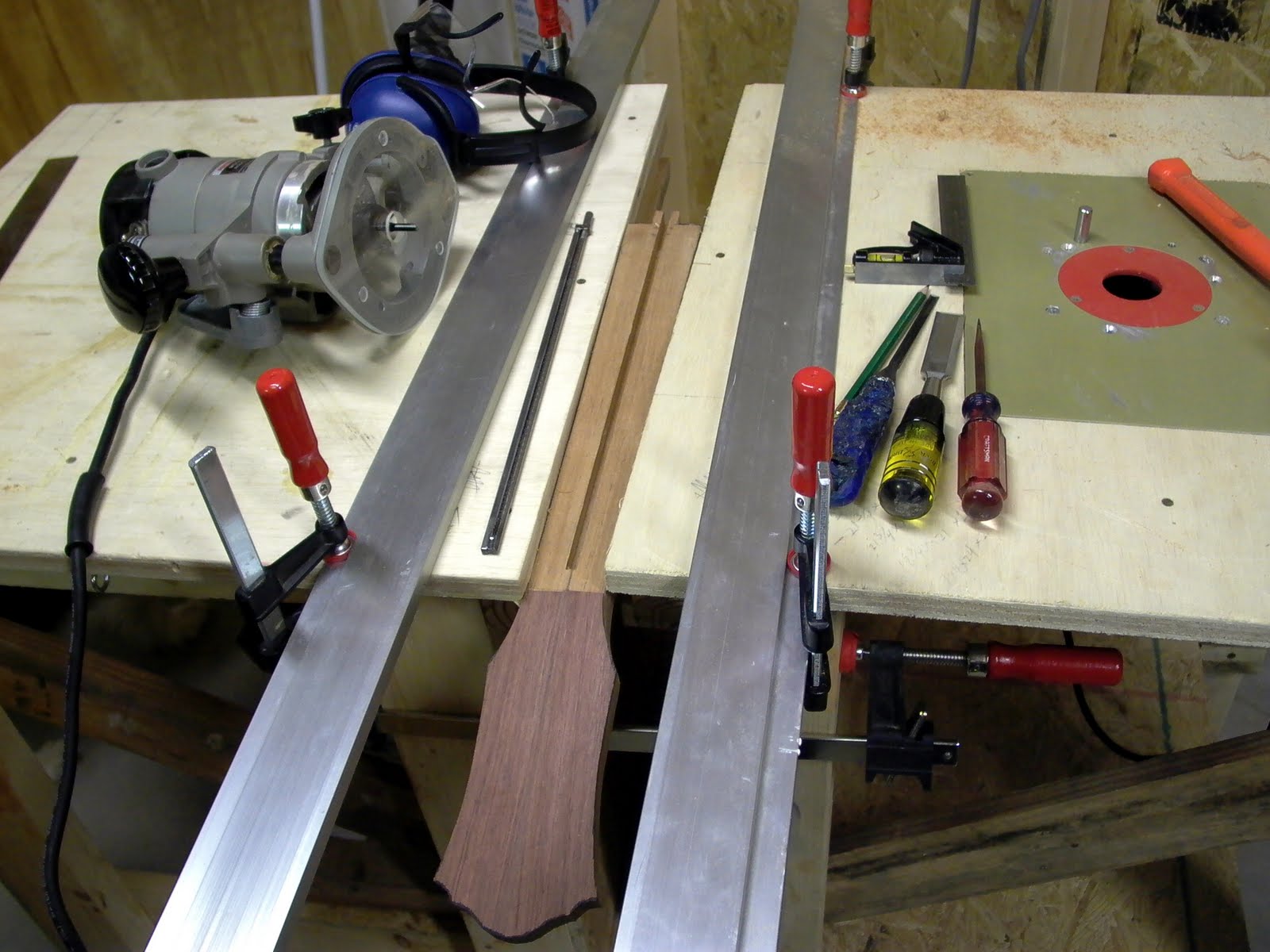 ThreeQuartersLeft: Guitar neck truss rod and reinforcement