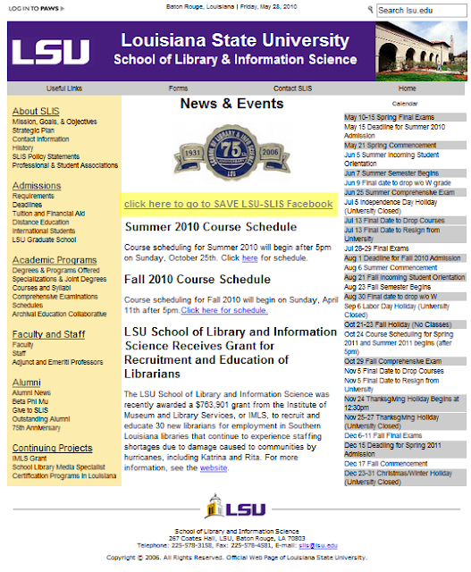 Retiring Guy's Digest: LSU Library School Among Programs Targeted for ...