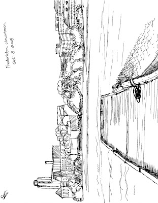 St.Thomas Drawing: St. John River by Flower