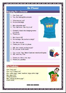 englishprintables: Shopping - dialogue