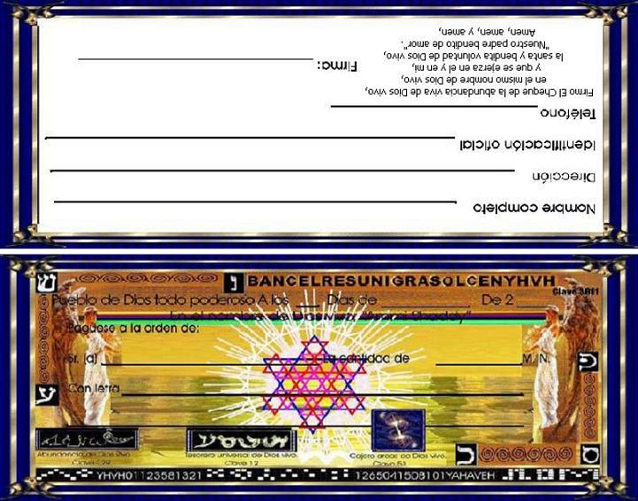 SOL MONASTERIO: CHEQUE DE LA ABUNDANCIA CON ELEMENTOS SAGRADOS Y ...