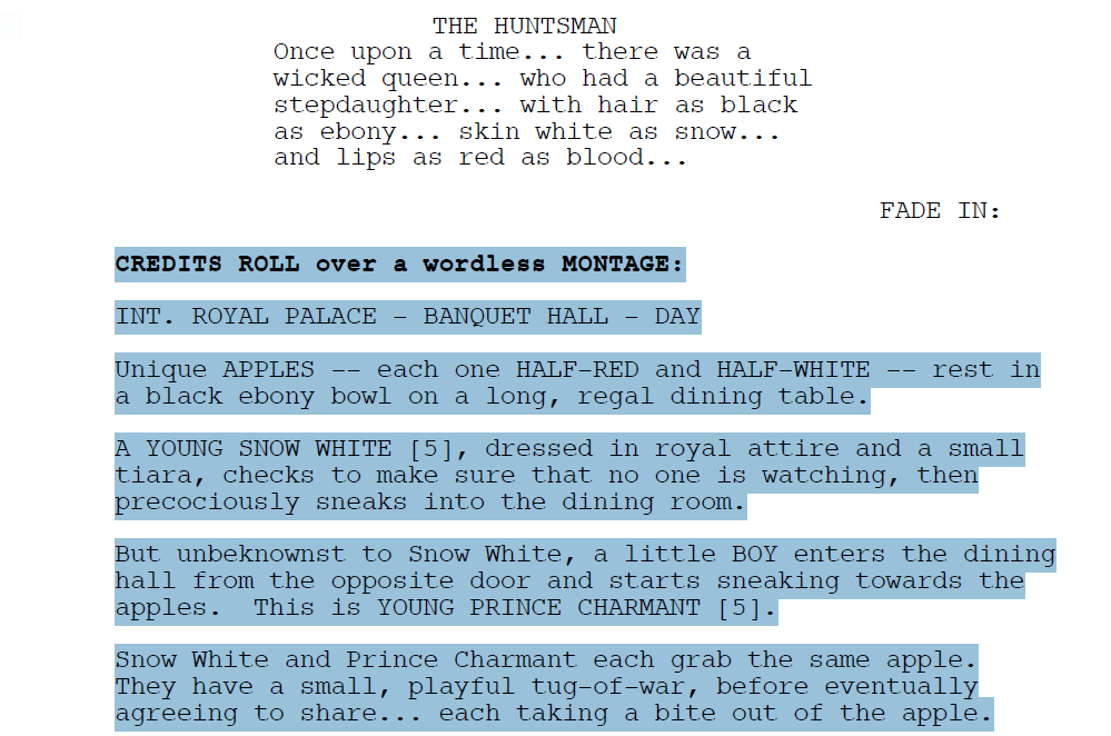 I Felt Hope: Script Leak for Snow White and The Huntsman... wanna read?