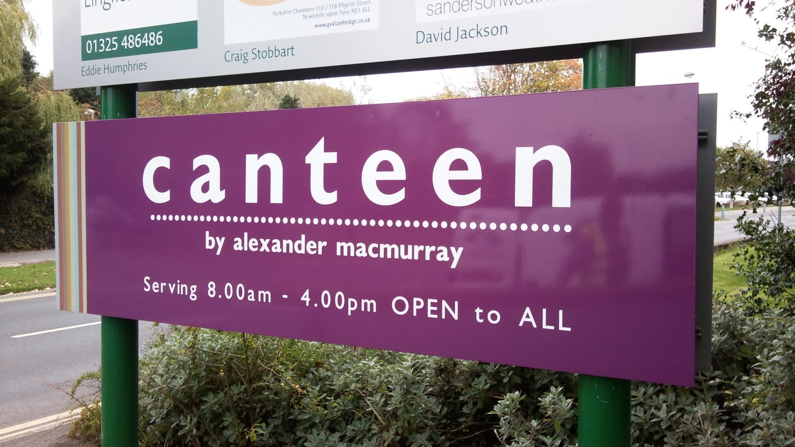 The Green I Signs Blog: canteen exterior signage supplied & fitted by ...
