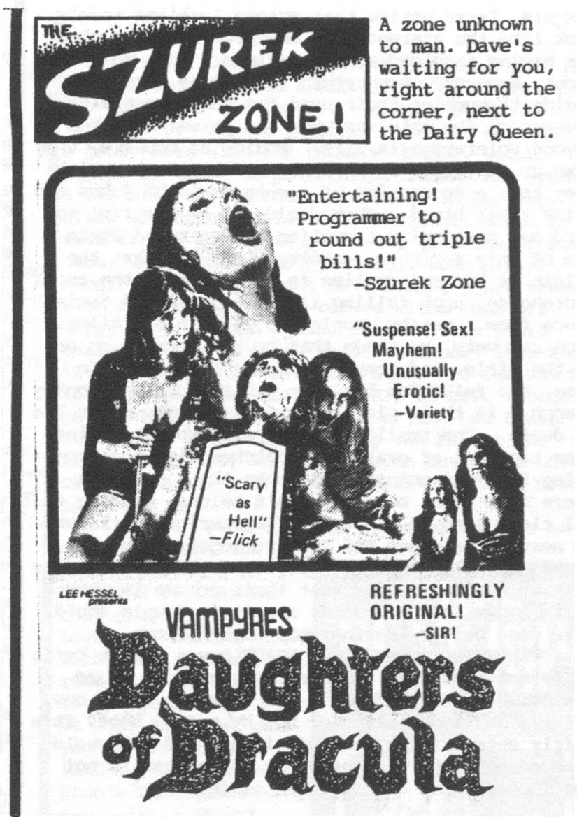 Temple Of Schlock The Szurek Zone Vampyres Daughters Of Dracula 1974